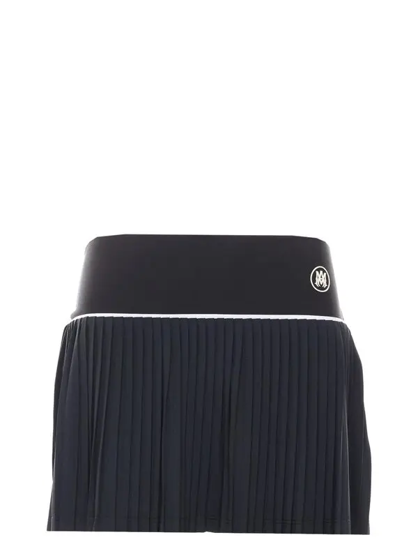 Amiri High-waist Pleated Skirt - Black