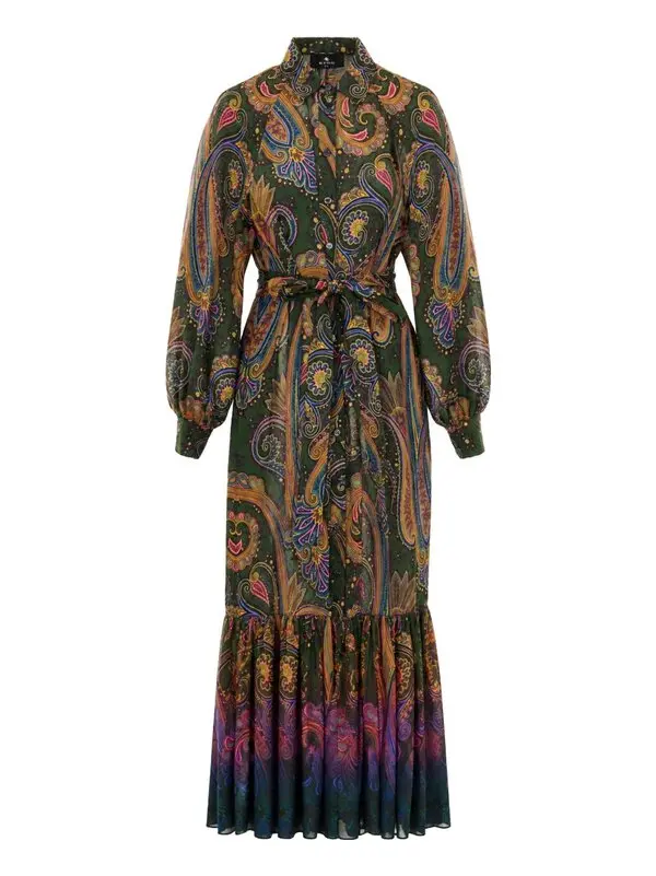 Etro Paisley Motif Long Dress - Multicolor