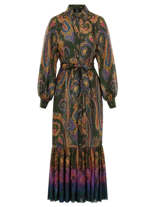 Etro Paisley Motif Long Dress - Multicolor