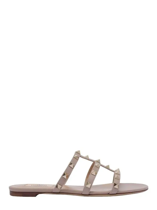 Valentino Garavani Rockstud Slide Sandals - Pink