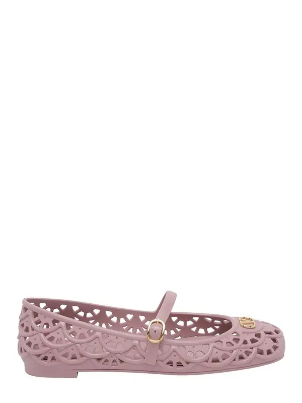 Valentino Garavani Scallops Motif Ondette Flats - Pink