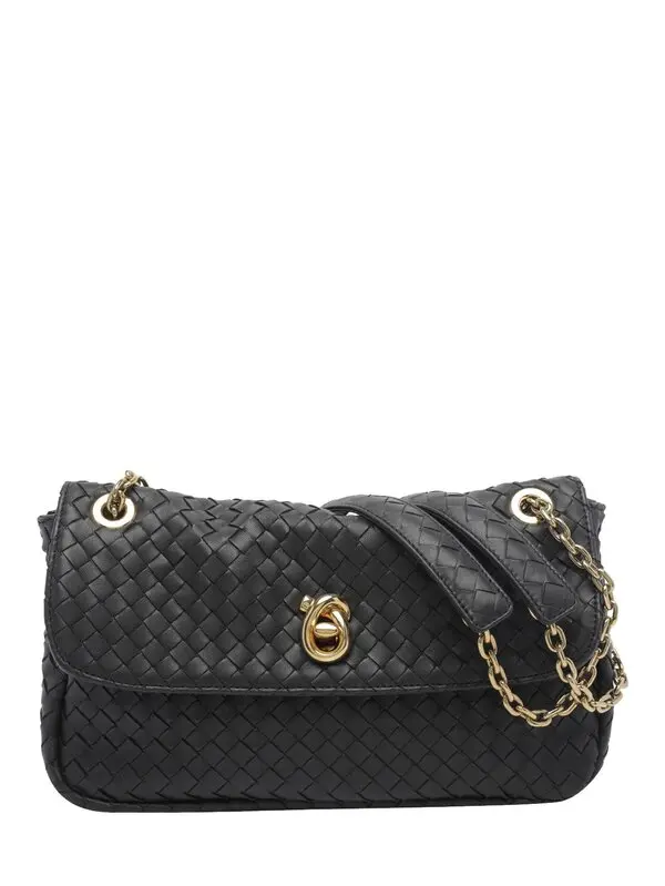 Bottega Veneta Madison Woven Leather Shoulder Bag - Brown