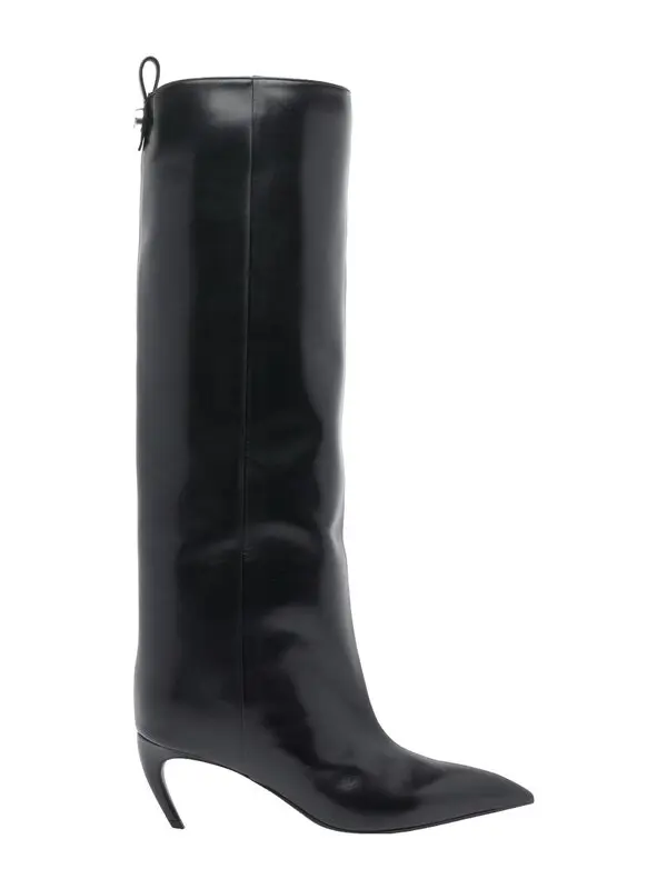 Attico Lea Pump Boots - Black