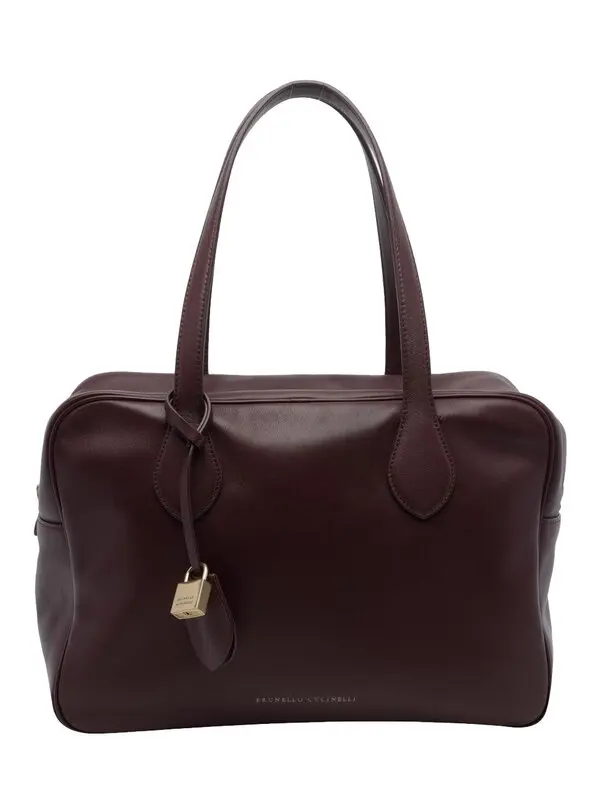 Brunello Cucinelli Logo Handbag - Brown