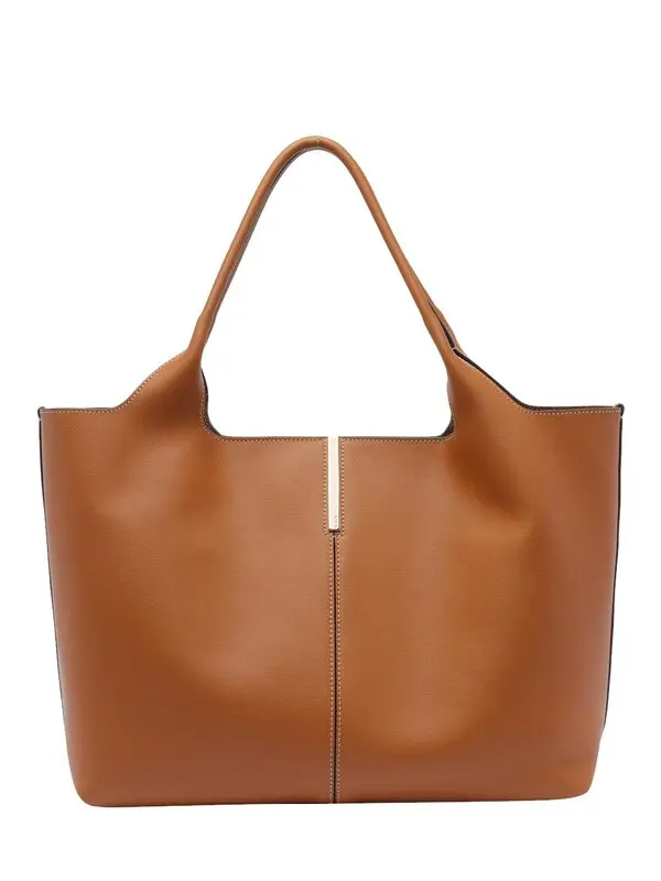 TOD'S Medium-small Leather Shopping Bag - Brown
