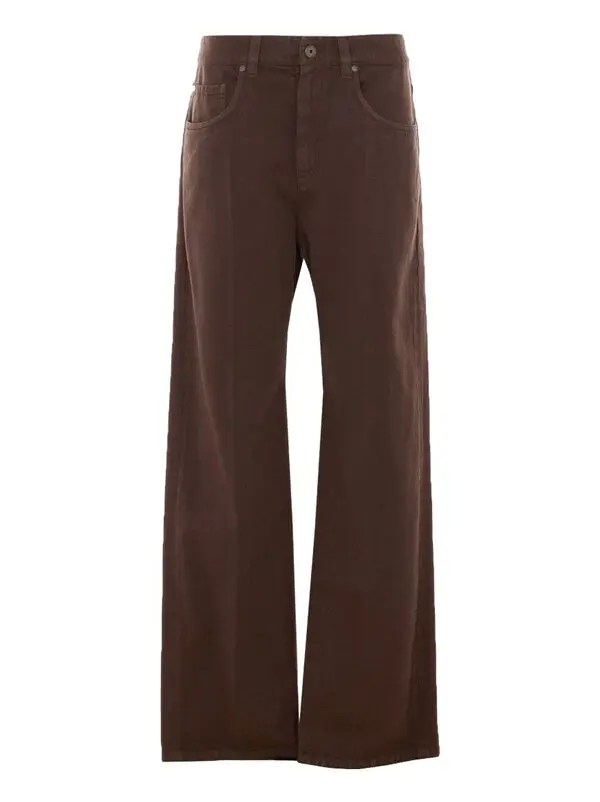 Brunello Cucinelli Straight-leg Denim Pants - Brown