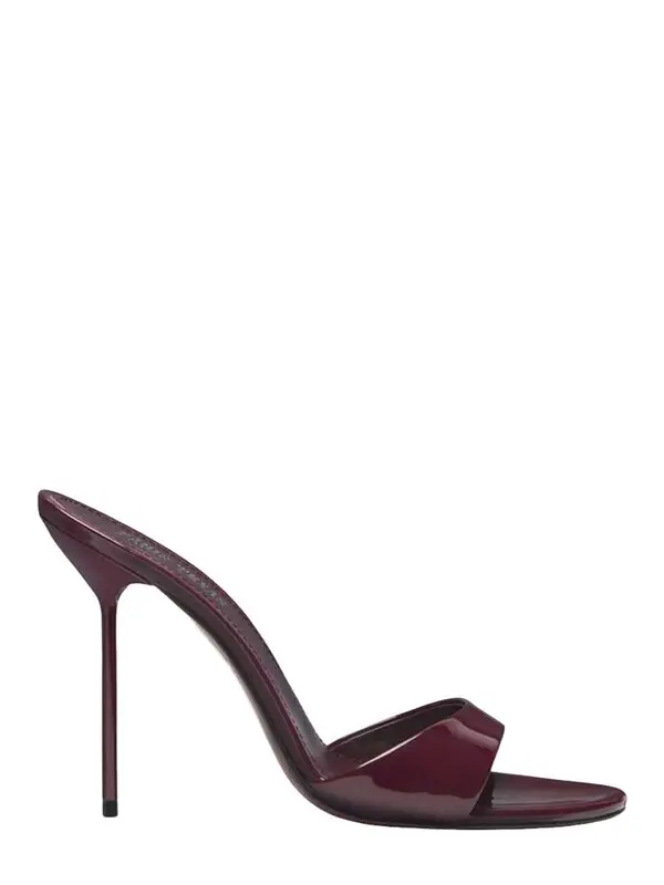 Paris Texas Lidia Mule 105 In Amarena Patent Leather - Red