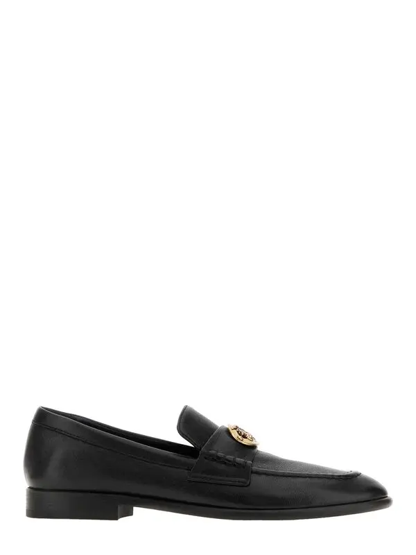 Burberry Leather Loafers With Horsebit Detailing - Black