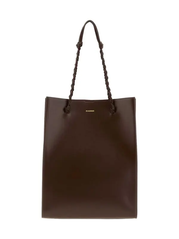 JIL SANDER Leather Tangle Shopping Bag - Brown