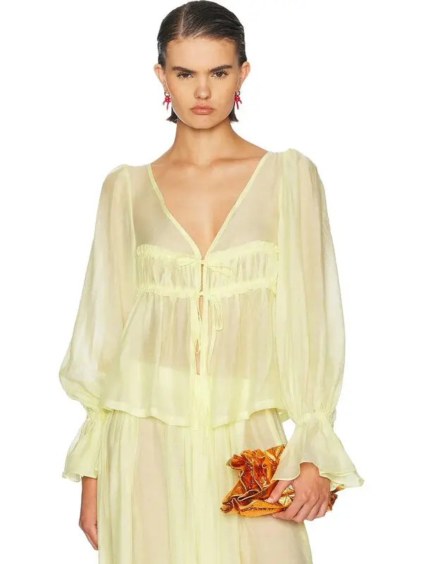 SIEDRES Long Sleeve Top - Yellow
