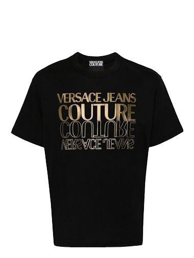 Versace Jeans Couture Logo Printed Crewneck Sweat-shirt T-shirt - Black