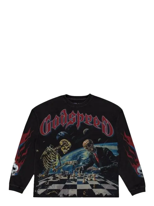 GODSPEED Checkmate Long Sleeve T-shirt - Black