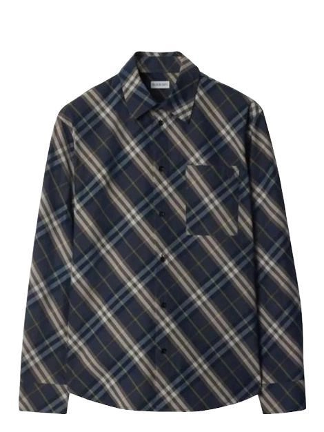 Burberry Relaxed Fit Check Cotton Shirt - Indigo