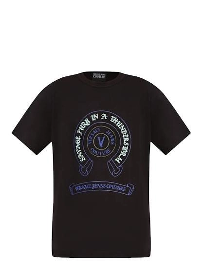Versace Jeans Couture Short Sleeve Cotton T-shirt - Black