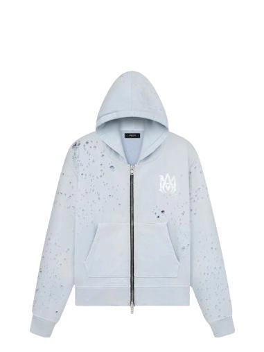 Amiri Ma Washed Shotgun Hoodie - Grey Dawn