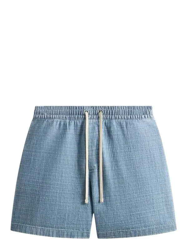 Kith Textured Indigo Weave Cayden Short - Light Indigo
