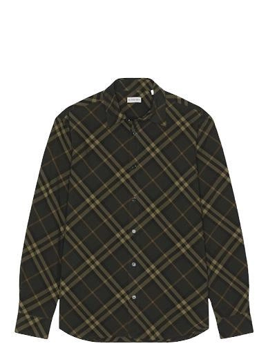 Burberry Long Sleeve Casual Shirt - Olive