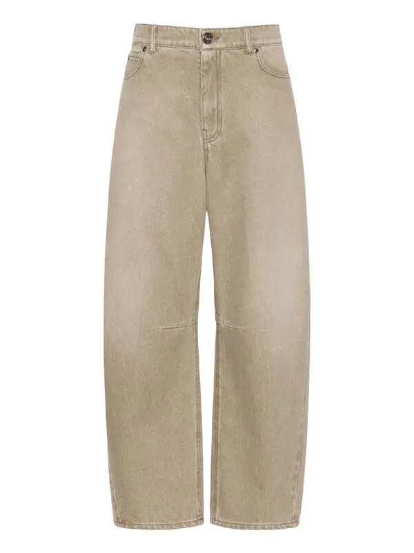 Max Mara Barrel-leg Denim Jeans - Beige