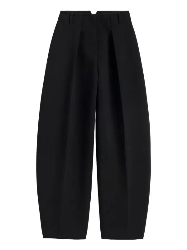 Jacquemus Ovalo High Waist Wide Leg Trousers - Black