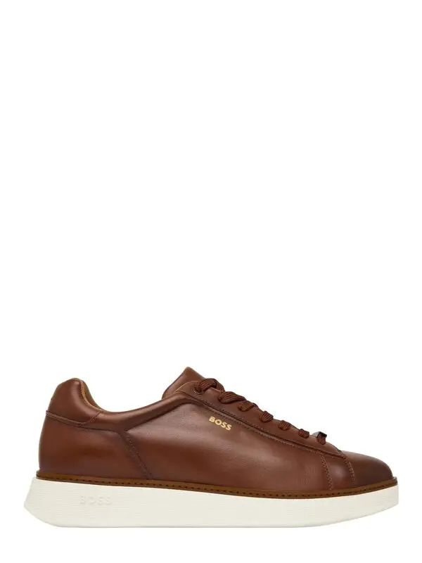 Hugo Boss Lace-up Low-top Sneakers - Medium Brown