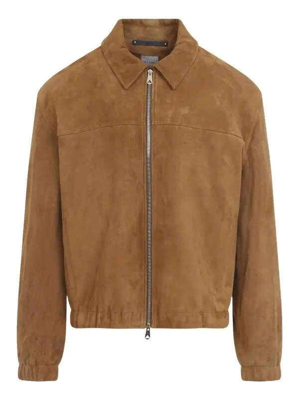 Paul Smith Long-sleeve Leather Jacket - Camel