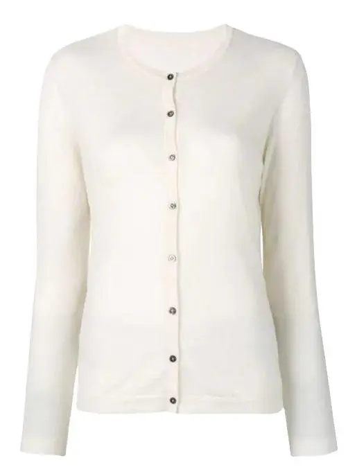 Lela Rose Button Fitted Cardigan - White