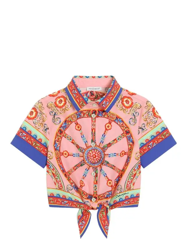 Dolce & Gabbana Carretto Print Poplin Shirt - Multi-color