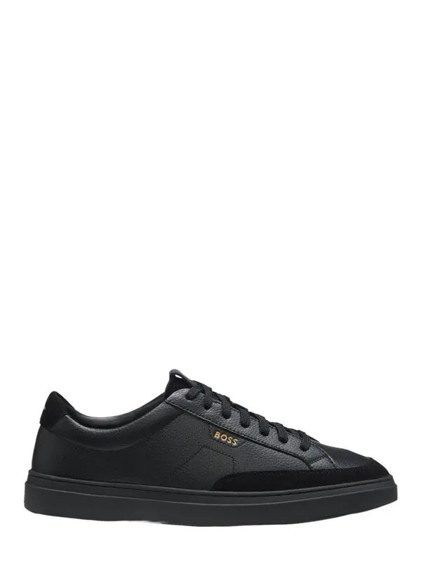 Hugo Boss Lace-up Perforated Detail Sneakers - Black
