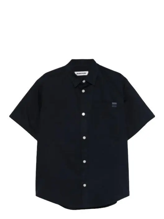 DARKPARK Karl Chest-pocket Short-sleeves Shirt - Blue