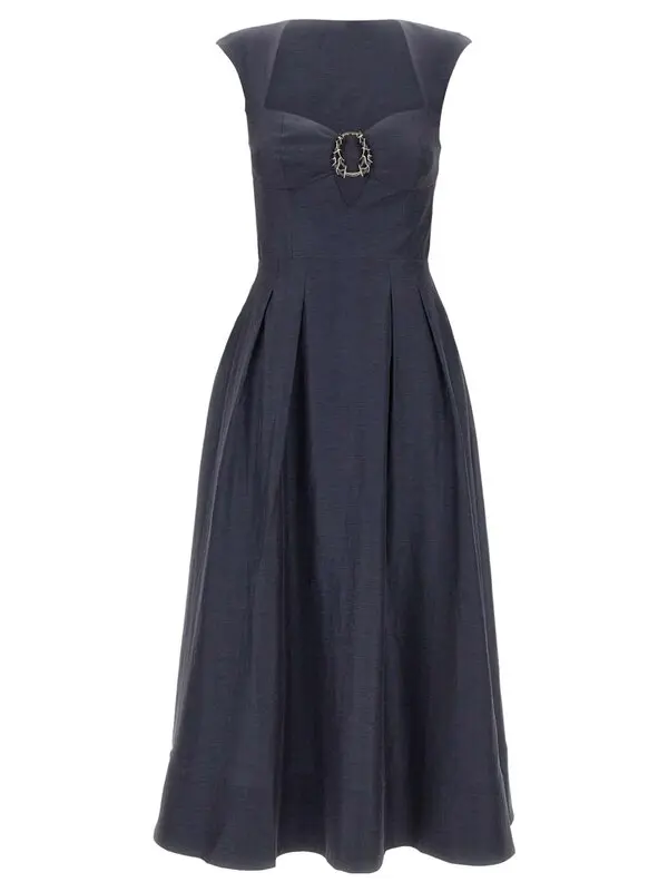 Rebecca Vallance Serenity Sweetheart Midi Dress - Navy