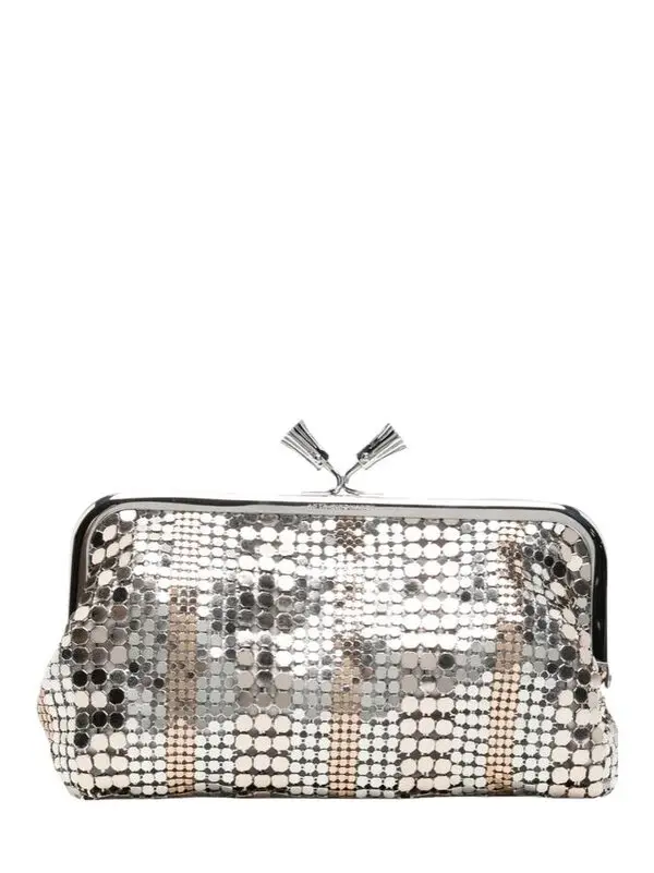 ANYA HINDMARCH Sequin-embellished Clutch Bag - Gray