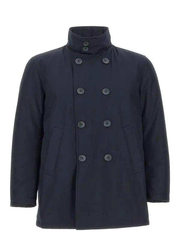 Herno High-neck Down Jacket With Button Closure - Black