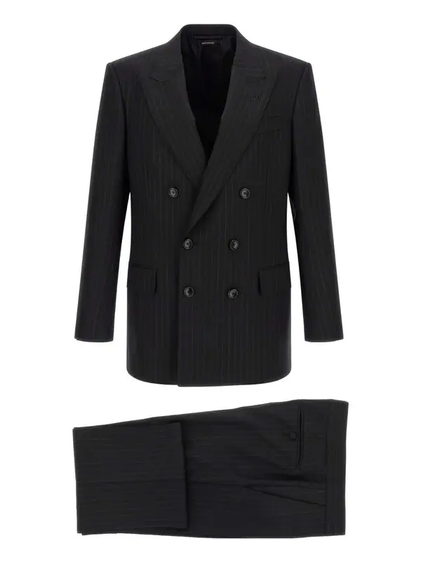 TOM FORD Pinstriped Blazer - Black