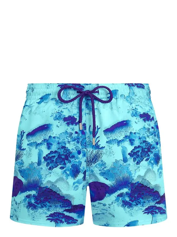 Vilebrequin Marine Print Swim Shorts - Blue
