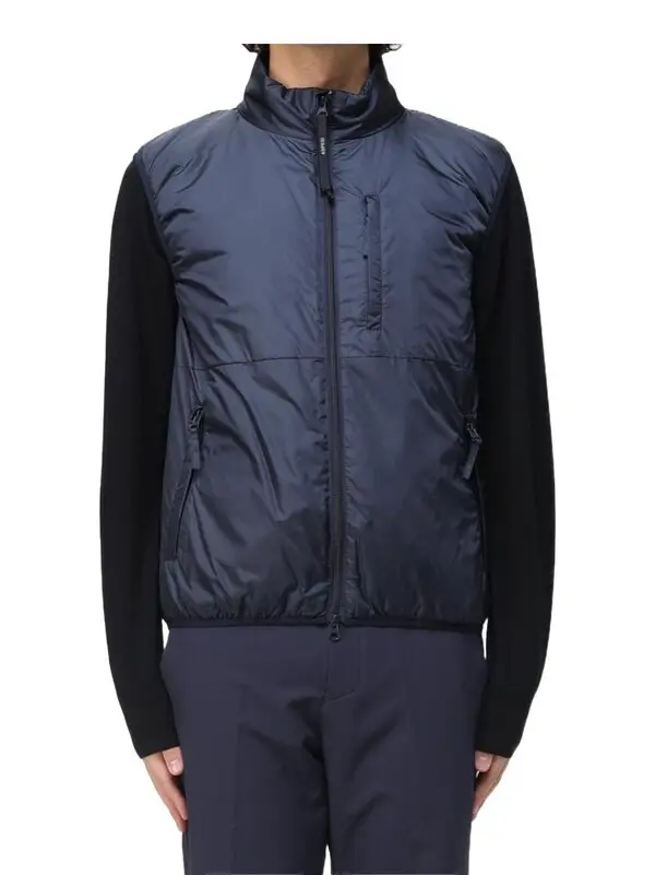 Aspesi Stand Collar Zip-up Vest - Black
