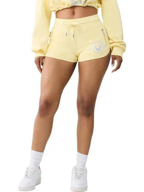 True Religion Zip Pocket Dolphin Hem Shorts - Double Cream