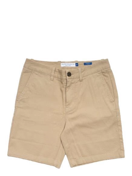 PETER MANNING NYC Stretch Chino Shorts 7 Inch - Khaki
