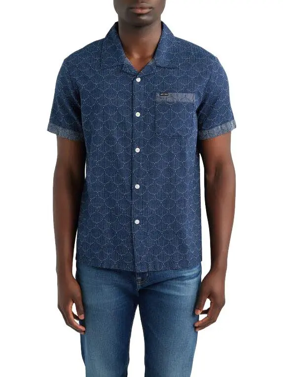 DARK SEAS Scales Camp Shirt - Navy