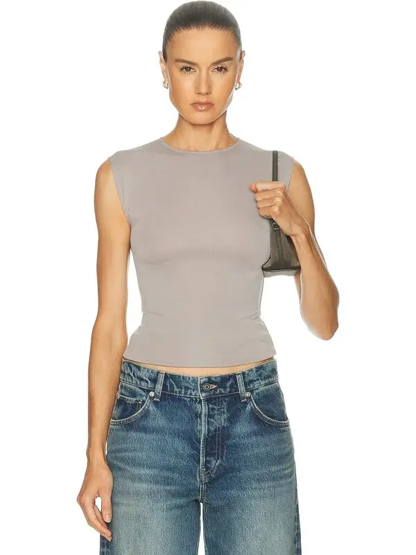 Fear Of God Soft Rib Fitted Tank Top - Seal