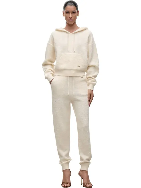 Victoria Beckham Merino Wool & Cashmere Hoodie - Ivory