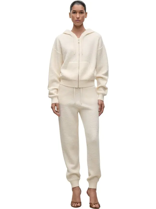 Victoria Beckham Isla Zipped Hoodie - Ivory