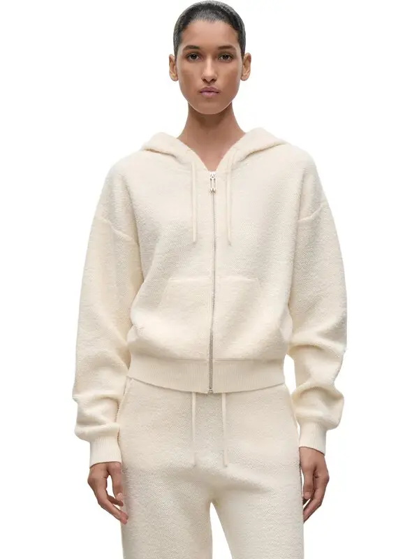 Victoria Beckham Isla Zipped Hoodie - Ivory
