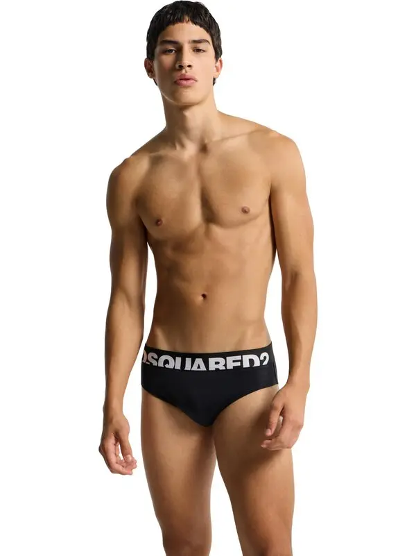 Dsquared2 Logo Swim Briefs - Black