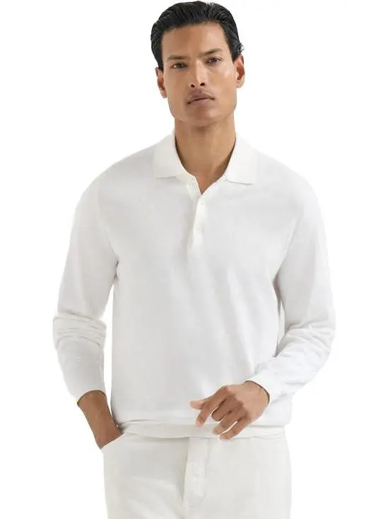 Brunello Cucinelli Cotton Lightweight Knit Polo Shirt - Panama