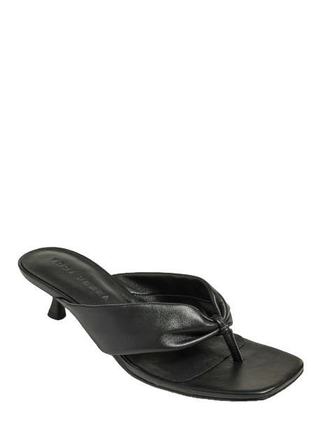 Yosi Samra Eva Thong Kitten Heel Sandal - Black