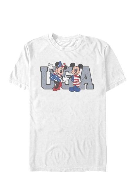 MICKEY & FRIENDS The American Couple Graphic T-shirt - White