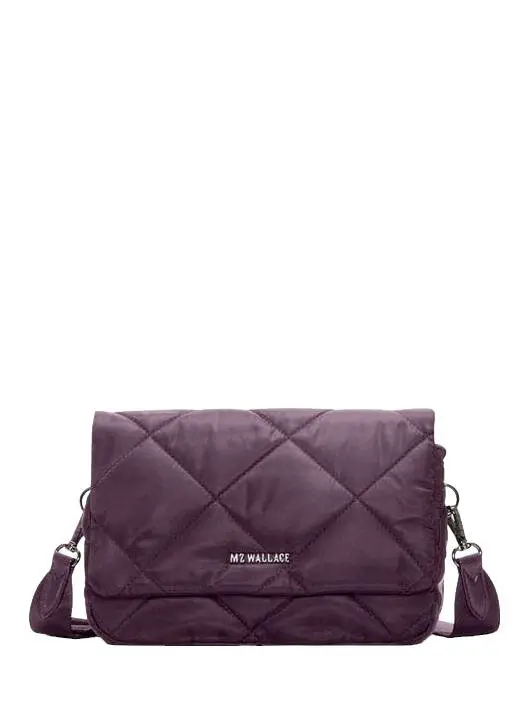 Mz Wallace Madison Quilted Flap Crossbody Bag - Raisin