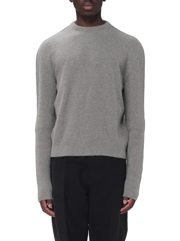 Rick Owens Crewneck Cashmere Blend Jumper With Ribbed Edges - Dust