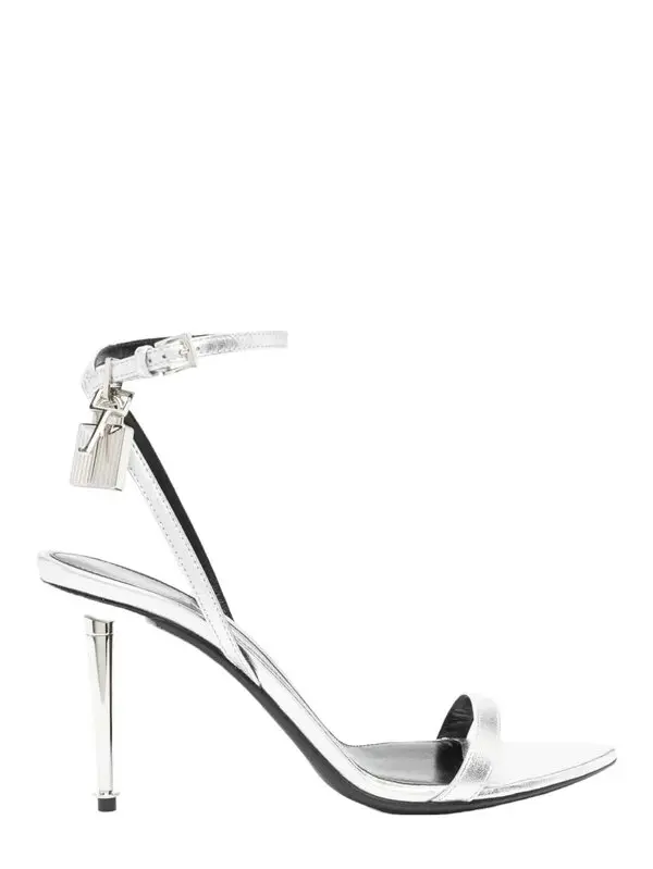 TOM FORD 90mm Padlock Sandals - Silver
