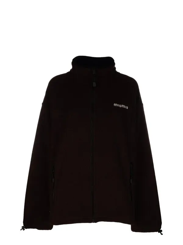 Miu Miu Fleece Zip-up Sweatshirt - Multicolor